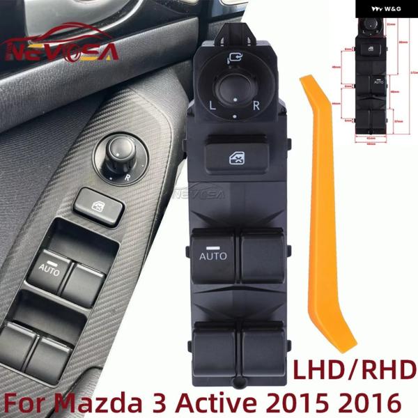 LH RH マツダ 3 アクティブ 2014 2015 2016 車用電動パワーウィンドウ コントロール スイッチレギュレーター ボタン KF33-66-350A KF2166350 カスタム パーツ アクセサリーHigh-concerne...