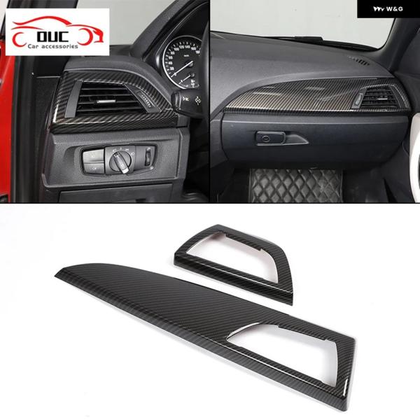 ABSカーボンカー ダッシュボード サイドエア アウトレット パネル トリム カバー BMW 1 2シリーズ F20 F21 F22 F23 2012-2017 インテリア アクセサリー カスタム パーツ アクセサリーHigh-concer...