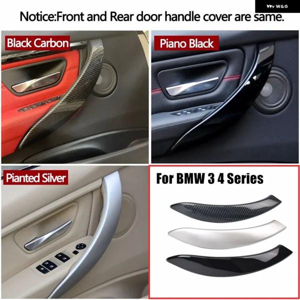 BMW 3/4シリーズ M3/M4 F30/F80/F31/F32/F33/F34/F35/F36/F82用 インテリア ドアプルハンドル インナー パネル トリム カスタム パーツ アクセサリーHigh-concerned chemica...