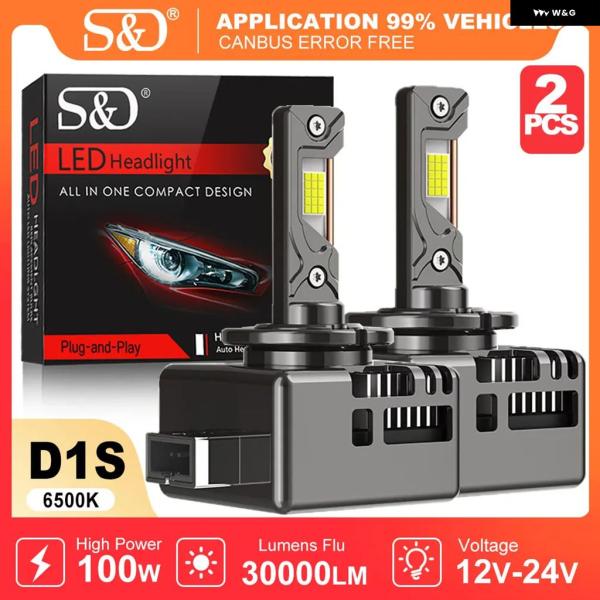 2個 D1S D3S LED 車用 ヘッドライト バルブ D2S LED CANBUS D4S D5S D8S 車用ランプ HID キセノン キット 1:1 6500K カスタム パーツ アクセサリーHigh-concerned chemi...