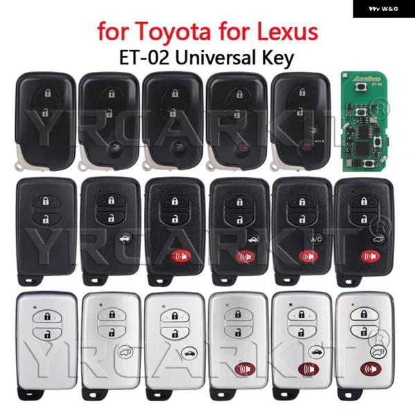 ET-02 EONEBOSS スマートリモートカーキーフォブ トヨタ ランドクルーザー レビン ハイランダー カムリ カローラ プラド レクサス 4ドア 8A キー カスタム パーツ アクセサリーHigh-concerned chemica...