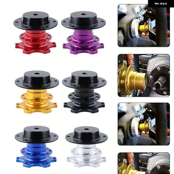 レーシング 6穴 ステアリングホイール クイックリリースハブキット ホイールハブ アダプター 車用 カスタム パーツ アクセサリーHigh-concerned chemical:NoneMaterial:aluminumModel Name...