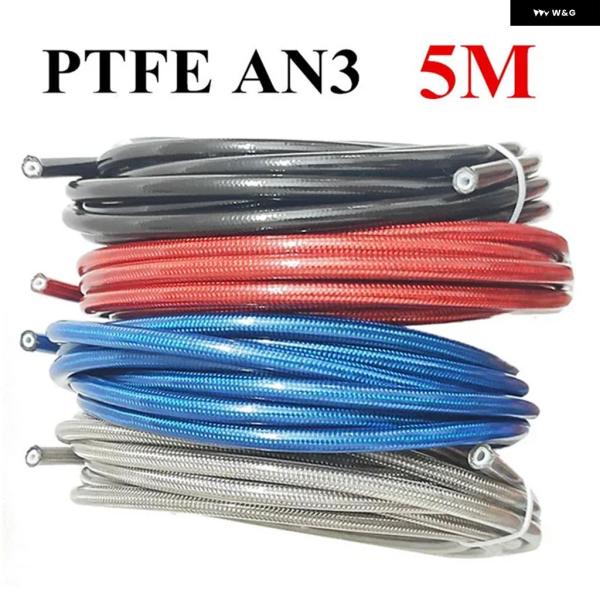 オートバイ AN3 5M ステンレス PTFE ブレーキラインホース フルード 油圧 ホース PTFE ブレーキライン ガソリン オイル 燃料 チューブ パイプ カスタム パーツ アクセサリーHigh-concerned chemical:...