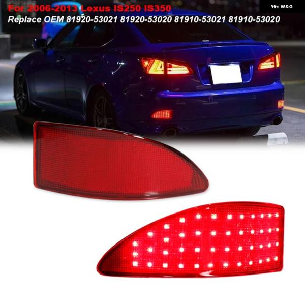 レクサス IS 250 350 XE20 2006-2013 IS 250 220D 05-14 リア バンパー リフレクター レッドLED テールブレーキストップライト スモークレンズ カスタム パーツ アクセサリーHigh-concer...