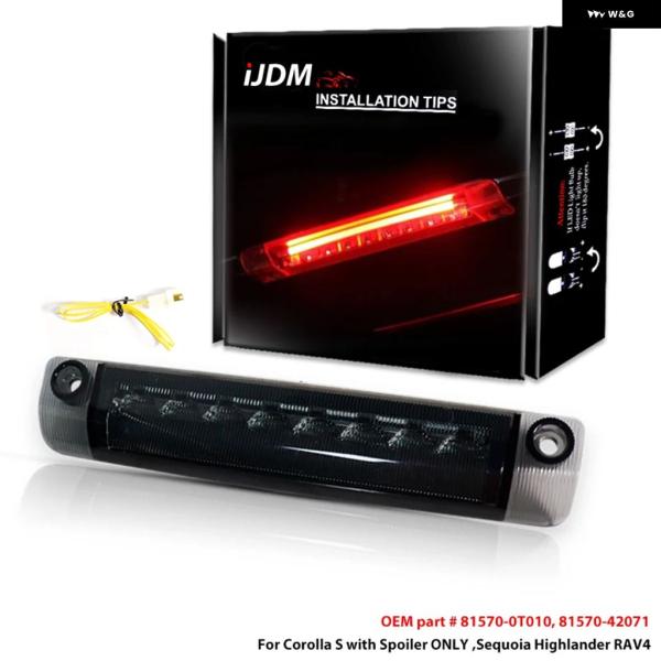 リアセンター ルーフ ハイ マウント LED 3RD ブレーキランプストロボフラッシュブレーキ機能 トヨタ クローラ セコイア ハイランダー RAV4 ブレーキ LED カスタム パーツ アクセサリーHigh-concerned chemi...