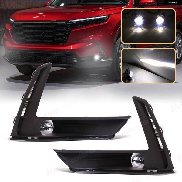 LED フォグランプ ホンダ CRV CR-V 2023-2024 フロント バンパー フォグランプ 電球 スイッチワイヤー ベゼル 防水 12V カスタム パーツ アクセサリーHign-concerned Chemical:NoneCer...