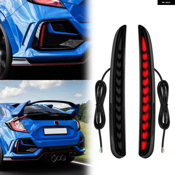 ホンダ シビック タイプR SL ハッチバック 2016-20 LED リア バンパー リフレクター ライト ブレーキ ダイナミックウィンカー ランプ カスタム パーツ アクセサリーHign-concerned Chemical:NoneS...
