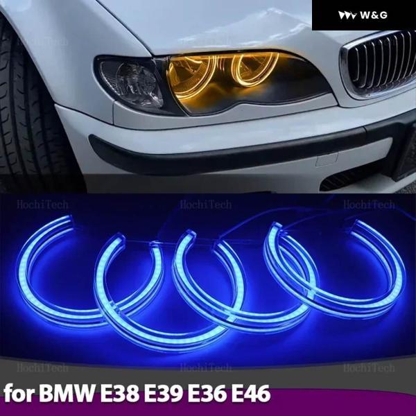 アプリ コントロール クリスタルRGBマルチカラーLED エンジェルアイズ リングランプ BMW 3 5 7シリーズE36 E46 E39 E38 728I 740D 325I 328I 740I 730DHign-concerned Ch...