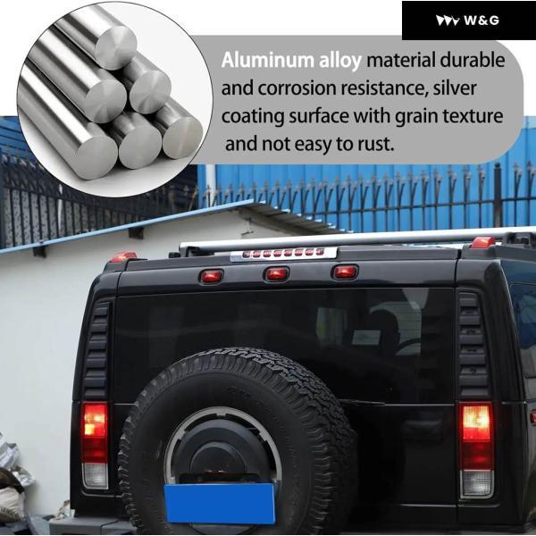 1個 アルミ 合金 車用 リアハイ ブレーキライト カバー ランプ トリム アクセサリー ハマー H2 SUV SUT 2003-2009Hign-concerned Chemical:NoneItem Width:13cmItem Len...