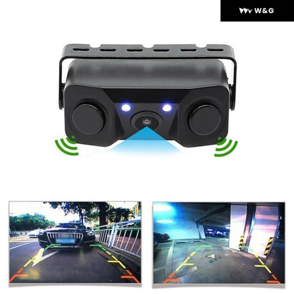汎用 アクセサリー 3IN1 170° 車用ビジュアルリバースリアビュー カメラ バックアップレーダー パーキング センサー付き カスタムパーツ アクセサリー 交換用部品Hign-concerned Chemical:NoneDisplay...