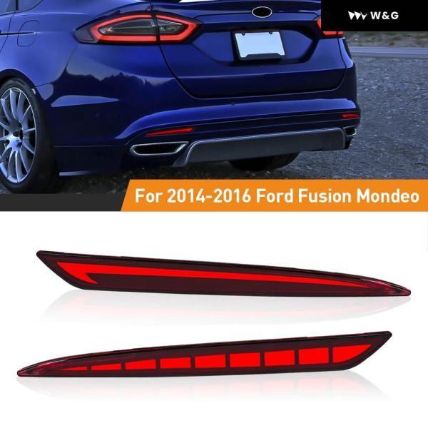 フォード モンデオ フュージョン 2013-18 LED リア バンパー リフレクター ライト ブレーキハザード ダイナミックウィンカー ランプ 12V カスタムパーツ アクセサリー 交換用部品Special Features:3-in-1...