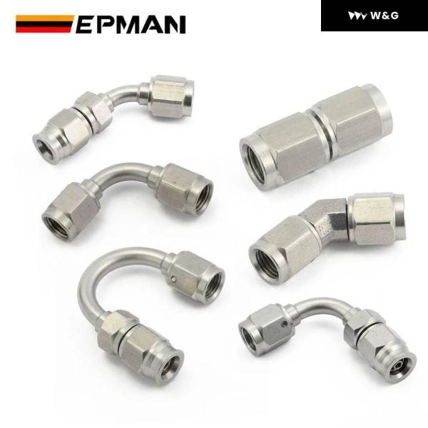 1PC ステンレス ストレート / 45 / 90 /180度 AN3 ブレーキ スイベルホース エンド スイベルカプラ コネクタフィッティング EPSCGPJ カスタムパーツ アクセサリー 交換用部品Hign-concerned Chem...