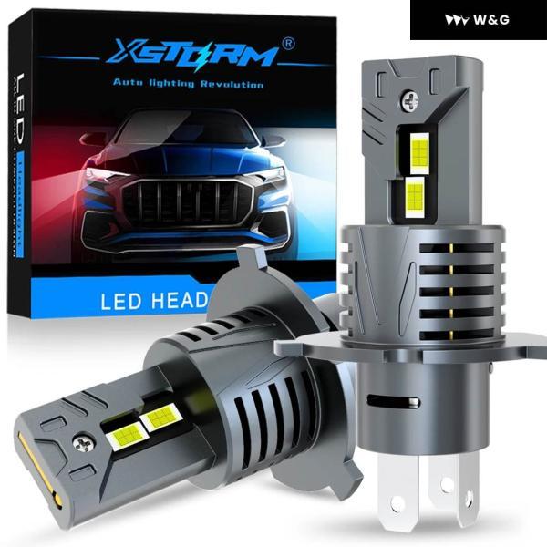 XSTORM H4 LED ヘッドライト バルブ 9003 HB2 CANバス ハイロービーム カーライト 30000LM ターボLEDダイオードランプ オート 12V 6500K ランプ カスタムパーツ アクセサリー 交換用部品Hign-...