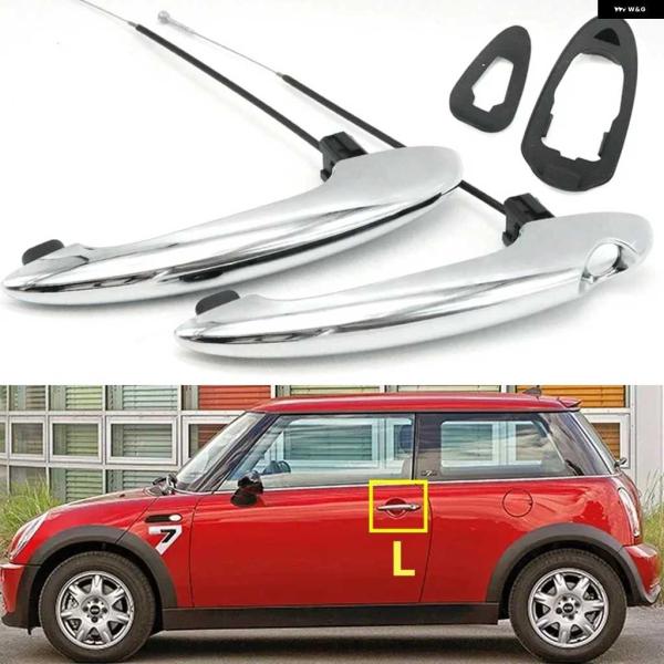 外装 フロント 左 右 クローム シルバー ドアハンドル BMW ミニ クーパー R50 R51 R52 R53 R54 R55 R56 R57 R58 R59 2002-2015 カスタム パーツ アクセサリーHign-concerned...