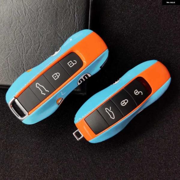 キー ケース ポルシェ カイエン 9YA パナメーラ 971 911 マカン ボクスター カーマン リモートアラーム キーレスカバー 交換用ハードシェル カスタム パーツ アクセサリーOEM NO.:Key cover decoration...