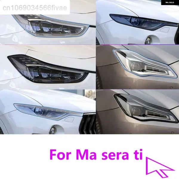 2枚セット 車カバー ヘッドライト フィルム マセラティ ギブリ レヴァンテ クアトロポルテ ステッカー アクセサリー 傷防止 自動車リペア カスタム パーツ アクセサリーHign-concerned Chemical:NoneSticke...