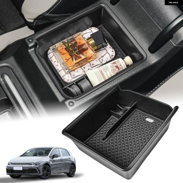 センター コンソール オーガナイザー トレイ VW フォルクスワーゲン ゴルフ GTI R MK8 2022 - 2025 アームレスト 収納 車内 ボックス ハンドルアクセサリー カスタム パーツ アクセサリーProduct shape:...