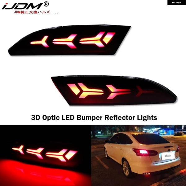 フォード フォーカス 3 セダン ハッチバック バンパー リフレクター ライト 2個 テール ブレーキ リア フォグランプ ウィンカーライト 機能 11-14 カスタム パーツ アクセサリーHign-concerned Chemical:N...