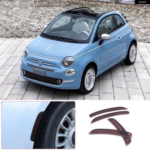 ABS スモークブラック フェンダー ウィンカー デコレーション パネル カバー トリム ステッカー フィアット 500 2010-2015 カーアクセサリー カスタム パーツ アクセサリーHigh-concerned chemical:N...