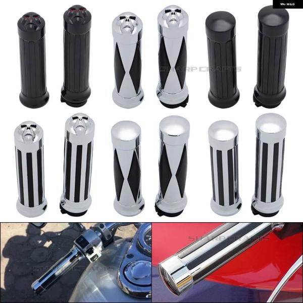 オートバイ 7/8インチ 22MM スカル ラバー スリップ ハンドルバー ハンド グリップ ハーレー ホンダ 汎用 ヤマハ バイク クルーザー チョッパー カスタム パーツ アクセサリーHigh-concerned chemical:No...