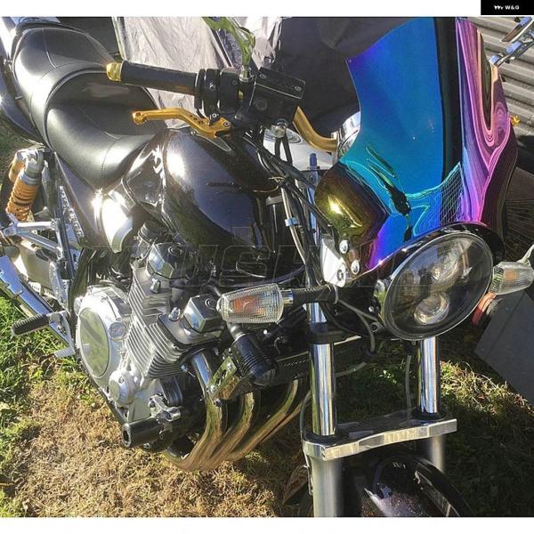 フロントガラス ウインドスクリーン スクリーン 1978 - 2019 ヤマハ SR400 SR 125 SR500 SR 400 500 250 125 ヘッドライト サイド マウント ブラケット カスタム パーツ アクセサリーHigh-...