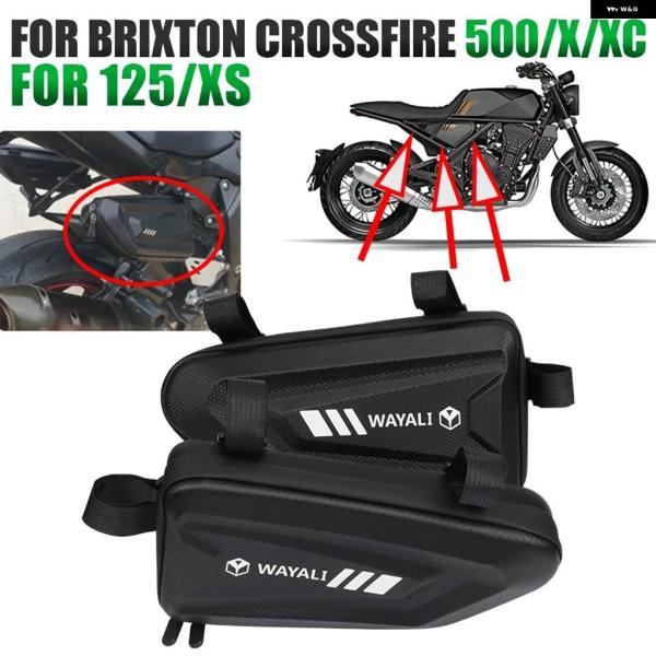 BRIXTON CROSSFIRE 500 X XC 500X 125XS 125 XS バイク アクセサリー サイドバッグ フェアリング ツール 収納 バッグ トライアングル バンパー バッグ カスタム パーツ アクセサリーHigh-co...
