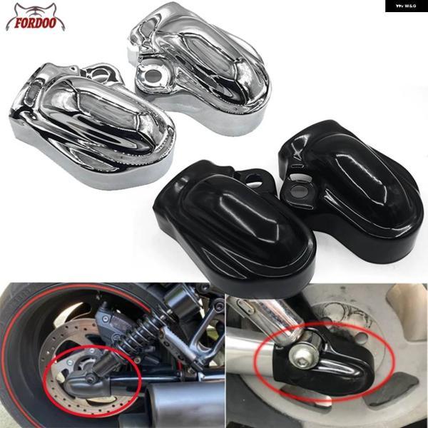 オートバイ バーシールド リアアクスルナットカバー グロスブラック ハーレー V-ROD VRSC MUSCLE VRSCF 2002-2017 STREET ROD VRSCR VRSCAW カスタム パーツ アクセサリーProtecti...
