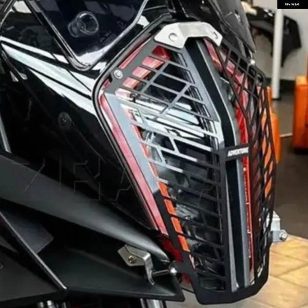 ヘッドライト プロテクター カバー 1290 スーパーアドベンチャー S R 2021 2022 - 2025 オートバイ ヘッドランプ メッシュ グリル ランプシェード カスタム パーツ アクセサリーProtective parts:Ot...