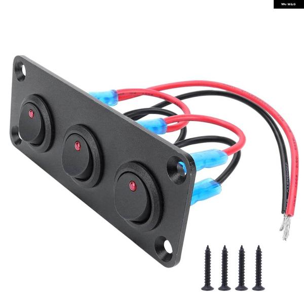 12V DCスイッチ 3ギャングロッカースイッチ 水平垂直取り付け IP65 防水 LEDデバイス 制御 カスタム パーツ アクセサリーHigh-concerned chemical:NoneOrigin:Mainland ChinaMat...