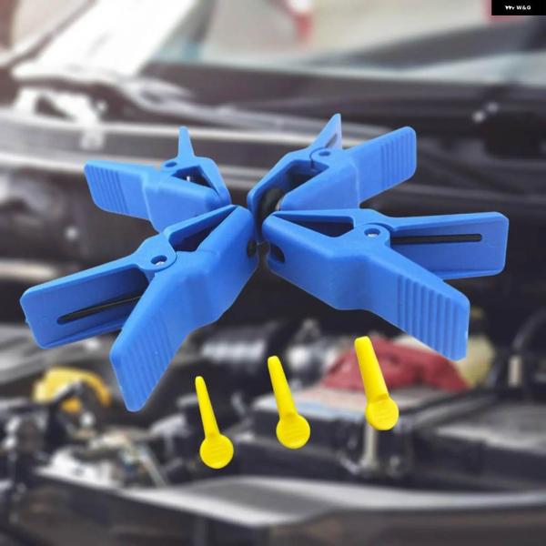 4個フルイドラインストッパーセット 1/2 3/8 5/16インチ ブレーキ パワーステアリング システム ブレーキライン エアコン ライン 燃料レールホース カスタム パーツ アクセサリーHigh-concerned chemical:N...