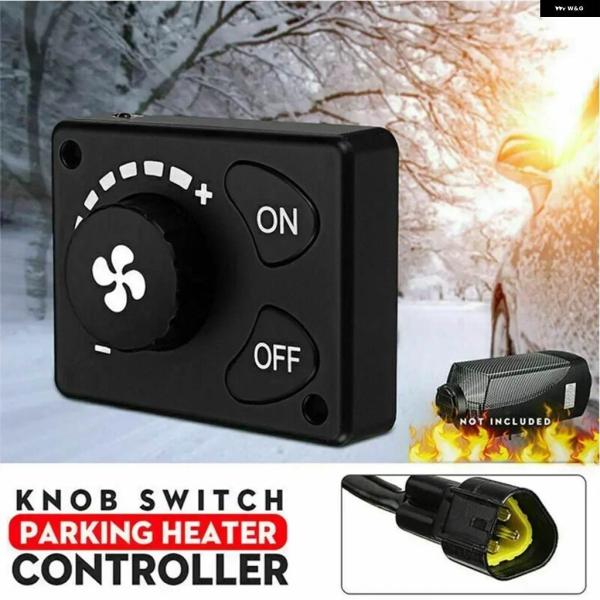 3ピン ディーゼルエア 12/24V パーキング ヒーター コントロール ノブ コントローラ ー スイッチ トラック カー トラック エア ディーゼルヒーター LCD ノブ コントローラ ー カスタム パーツ アクセサリーHigh-conc...