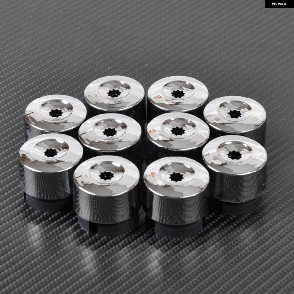 7L6 601 173A 2ZZ 10個 クローム ホイール ラグ ボルト ナット キャップ カバー 7L6601173A VW TOUAREG 2004 - 2010 - 14 カスタム パーツ アクセサリーSpecial Feature...