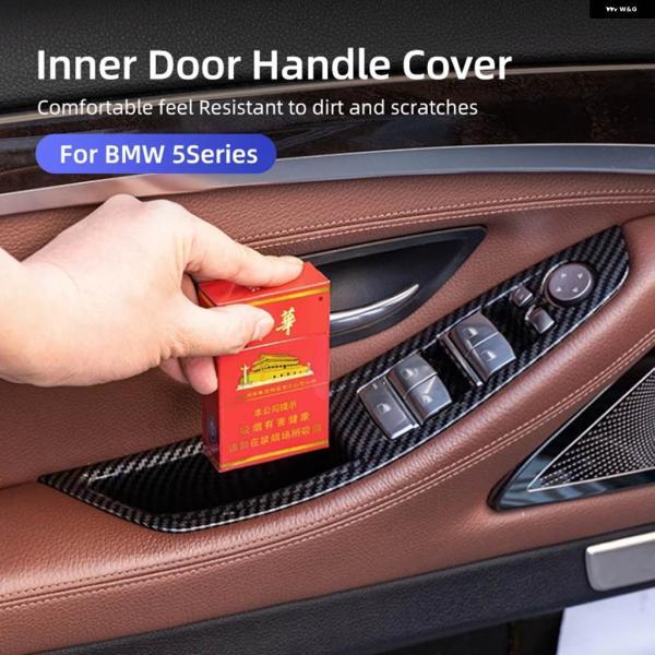 BMW 5シリーズ F10 2011-2017 LHD カーボン カードア インナーハンドル パネル トリム カバー インテリア プロテクター ステッカー アクセサリー カスタム パーツ アクセサリーCountry/Region of Ma...