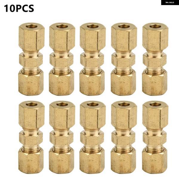 ブレーキラインコネクタ ブレーキライン フレアなし 4.75MM 3/16インチ継手 ストレートリデューサー圧縮キット 10個 カスタム パーツ アクセサリーMaterial:BrassModel Number:Brake Line Con...