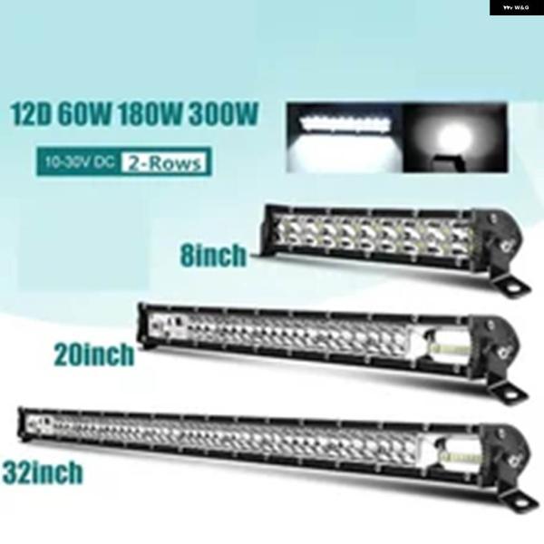 スーパースリム 12D 8インチ 20インチ 32インチ LEDバー スポット フラッドビーム LED ライトバー 車 4X4 トラック ATV SUV ボート LADA BARRA LED ライトバー カスタム パーツ アクセサリーWor...