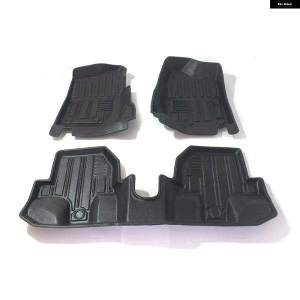 3D TPE LHD フロアカーマット スズキ ジムニー 2007-2017 JB43 車用フット パッド ブラック フロアライナー カーペット付き 4X4 アクセサリー カスタム パーツ アクセサリーFloor Mats Type:Rub...