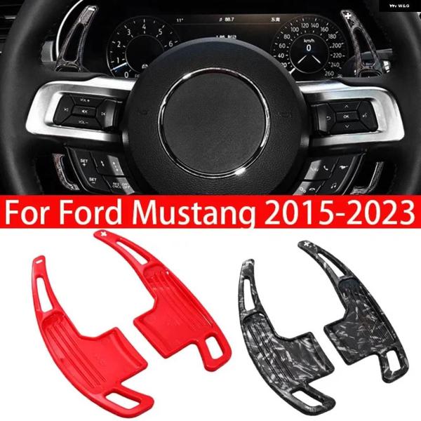 2個 ABS ステアリングホイール シフト パドル フォード マスタング 2015 - 23 拡張 シフター トリム パドル カスタム パーツ アクセサリーHigh-concerned chemical:NoneMaterial:ABSOr...