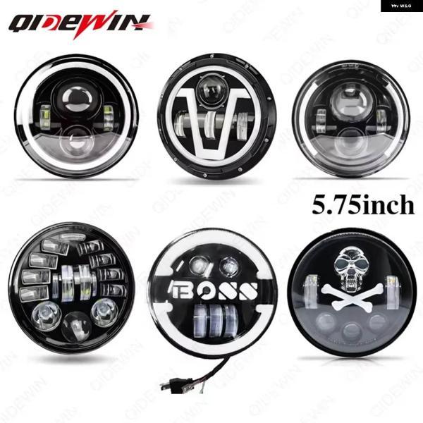 スタイル ブラック クローム 5.75インチ LED ヘッドライト 5-3/4インチ LED DRL 50W バイク ヘッドライト DYNA SOFTAIL SPORTSTER 883 XL883 FXCW カスタム パーツ アクセサリーH...