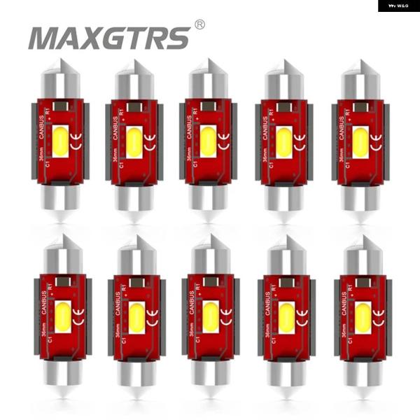 10個 C5W LED CANBUS 31 36 39 41MM フェストゥーン C10W LED 電球 7035 12V 読書灯 車内ドームライト ホワイト アイスブルー カスタム パーツ アクセサリーFor Vehicle Brands...