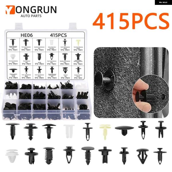 車用固定クリップ ボックス マッドガード ボディ バンパー プラスチック ファスナー 車用 バンパー ミックスサイズ ツールコンビネーションキット 415個 カスタム パーツ アクセサリーHigh-concerned chemical:No...