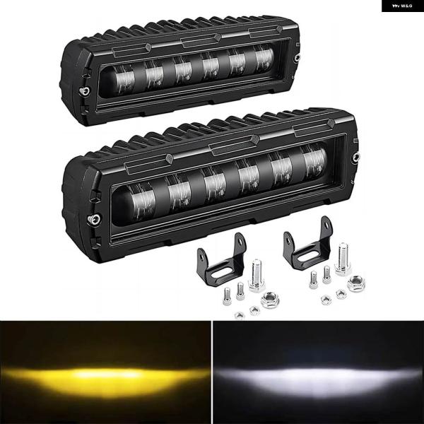 6インチ スポットライト LED ライトバー 車 オフロード ドライビング フォグランプ ホワイト イエロー 12V 24V LED ヘッドライト ワークランプ ATV トラック LED ポッド カスタム パーツ アクセサリーHigh-co...