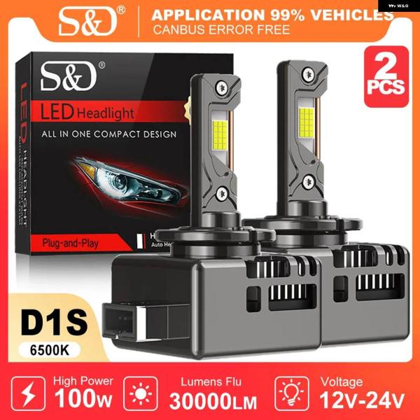 2個 D1S D3S LED 車用 ヘッドライト バルブ D2S LED CANBUS D4S D5S D8S 車用ランプ HID キセノン キット 1:1 6500K カスタム パーツ アクセサリーHigh-concerned chemi...
