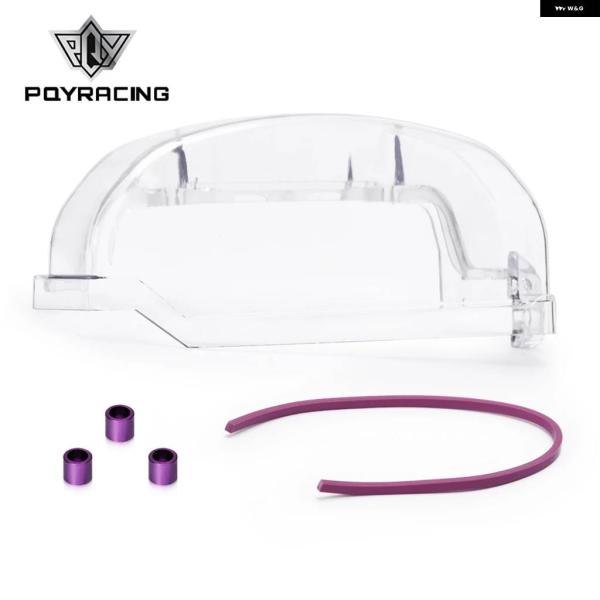 クリアカムギア プーリー タイミングベルトカバー 92-96 三菱 ランサー EVO 1-3/DSM 4G63 4G63T ポリカーボネート PQY6331 カスタム パーツ アクセサリーHigh-concerned chemical:No...