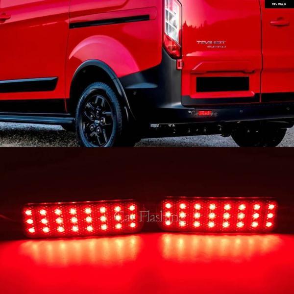 フォード トランジット バン コネクト トゥルネオ 2013年以降用 LED リア バンパー リフレクター ライト 1セット リバーステールブレーキストップランプ カスタム パーツ アクセサリーSpecial Features:LED Ta...