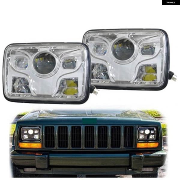 2個 7X6 5X7インチ 85W シールドビーム 長方形 LED ヘッドライト FREIGHTLINER FLD 50 60 70 80 INTERNATIONAL 9200 9900 9400I用 カスタム パーツ アクセサリーHigh...