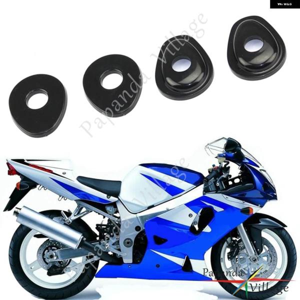 スズキ 黒 バイク フロント インジケーター アダプター ウィンカー スペーサー は4セットか 750 1996-2002 TL1000S 1997-2002 カスタム パーツ アクセサリーProtective parts:Frame Pr...