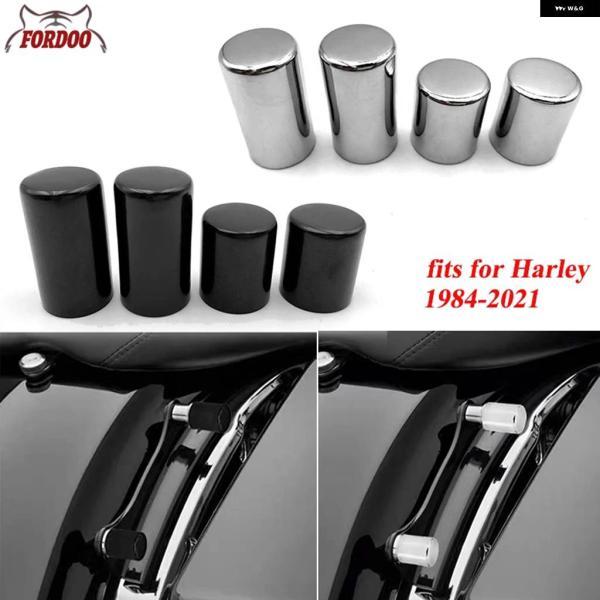 ハーレー ツーリング ダイナ ソフテイル ストリートグライド エレクトラ グライド ロード グライド ロード キング 2009-2021 4枚ドッキングハードウェアポイントカバー キャップ用 カスタム パーツ アクセサリーProtectiv...