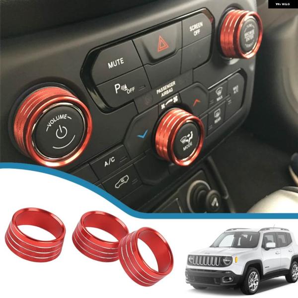 エアコンノブ スイッチボタン トリムカバーリング ジープレネゲード 2018-2022 内装モールディング カスタム パーツ アクセサリーHigh-concerned chemical:NoneExternal Testing Certif...