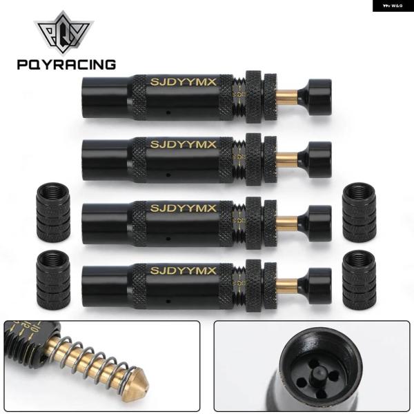 -STOPタイヤデフレーター バルブ キット 10-30 PSI 4ピースねじ込み式タイヤエア圧調整ツール 車 オートバイ オフロード 4X4 タイヤツールセット カスタム パーツ アクセサリーHIGH-CONCERNED CHEMICAL...