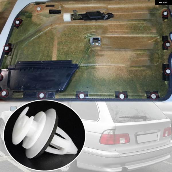 BMW E39 1996 - 2000 - 03 520D 523I 525 528I 530D 530I 535I 540I 車用ドア パネル カード トリム リベットライニングクリップ 10個 セット カスタム パーツ アクセサリーHi...